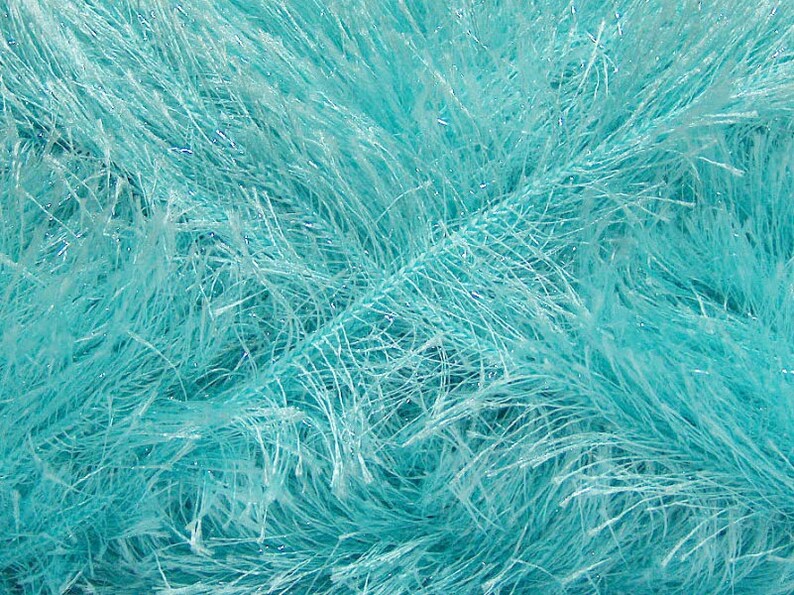 Light Turquoise Blue Eyelash Glitz #46561 Ice Sparkly Eyelash Yarn 100 ...