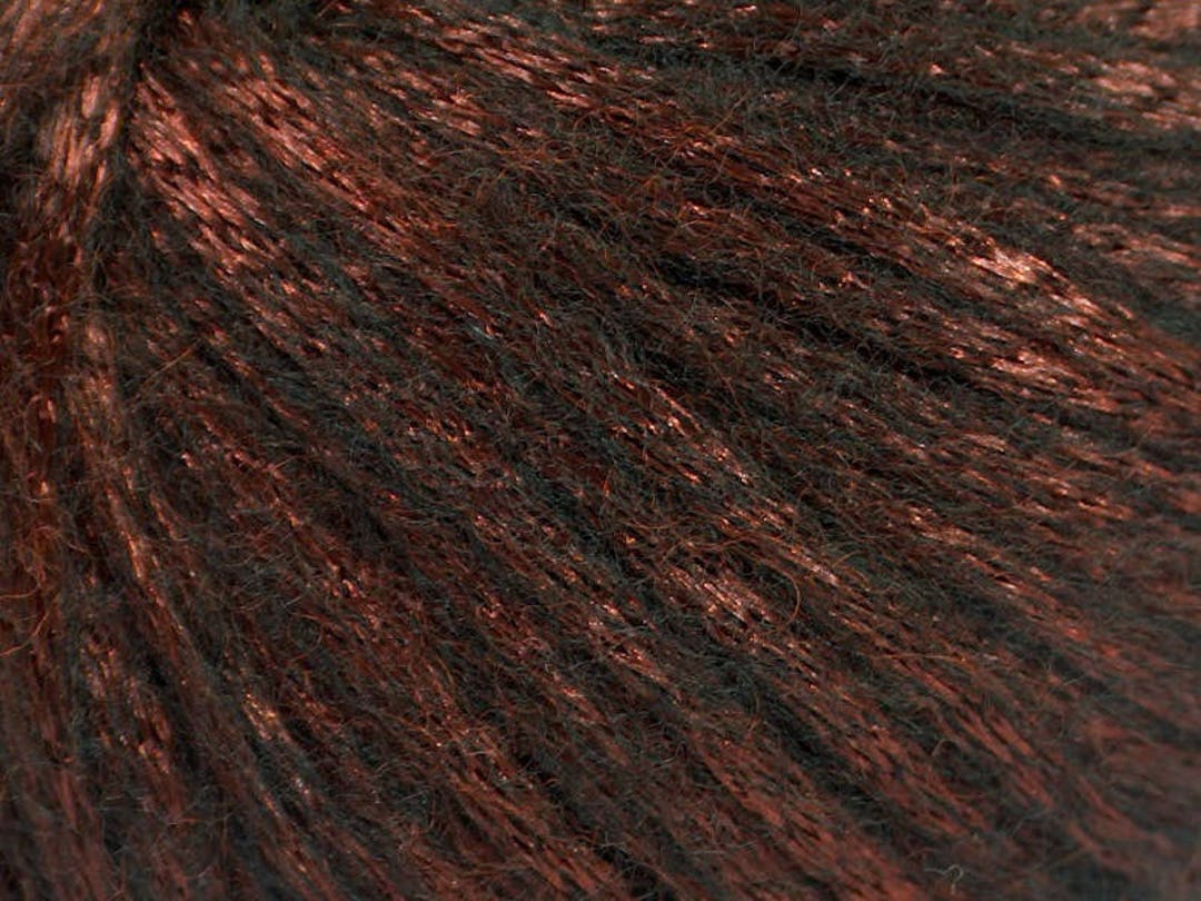 Rock Star Dark Copper Metallic Sheen on Black, Soft Nylon, Merino Wool ...