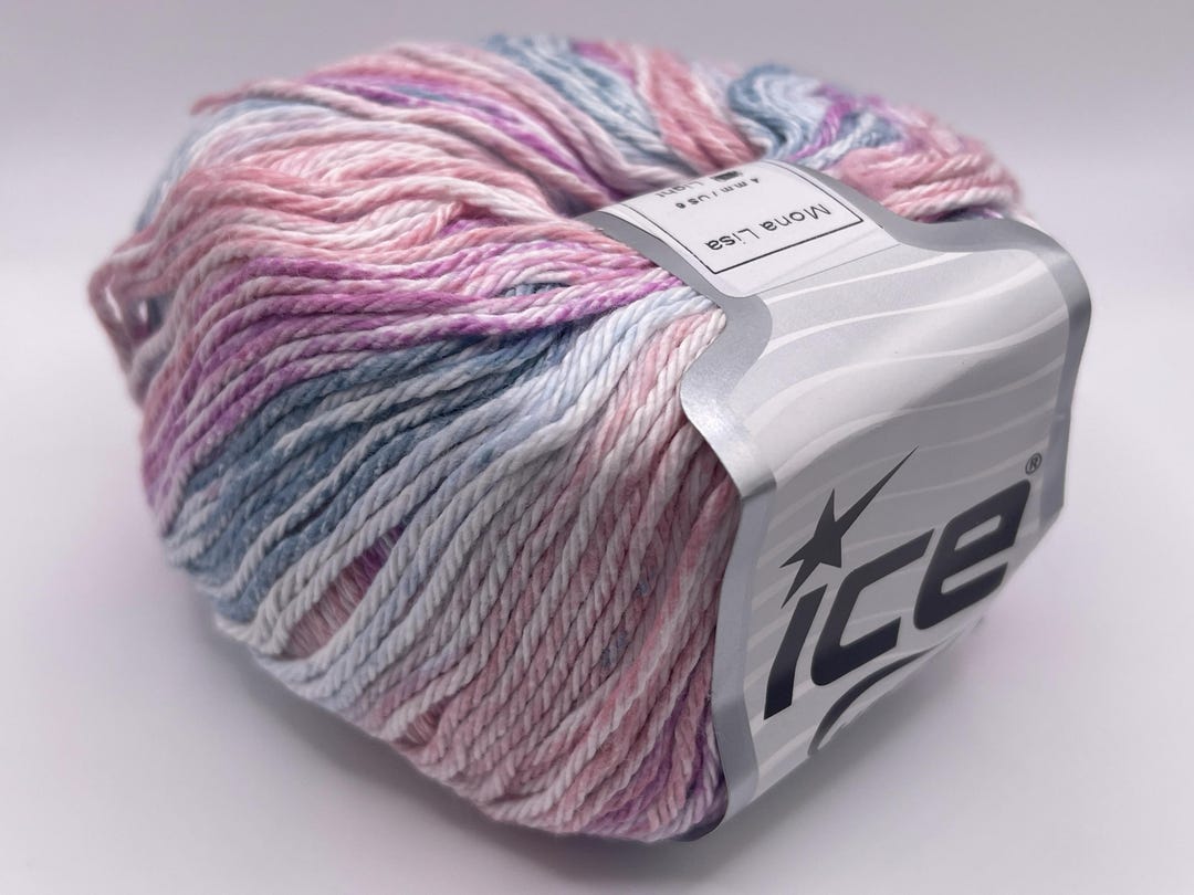 Mona Lisa Pink Slate Peach + 70835 Ice Yarns 100 Grams (3.53 Oz) 160 ...