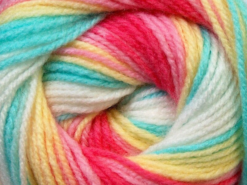 Baby Batik - Mint, Yellow, Pinks, Cream #29612 Ice Yarns Self-striping ...