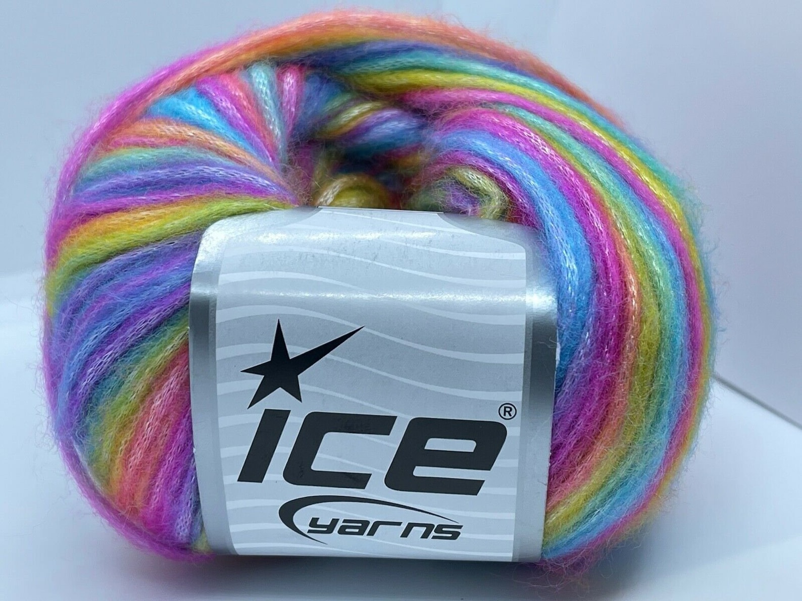 Picasso Rainbow Ice Yarns 64626 Blue Purple Green Yellow Orange Pink ...