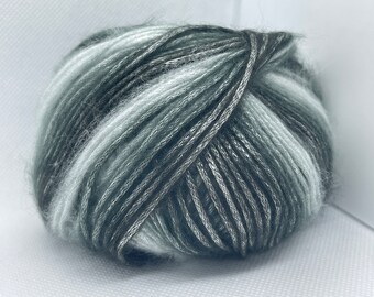 Sea Foam Picasso Ice Yarns 68984 Pale Aqua Blues White Self-striping ...