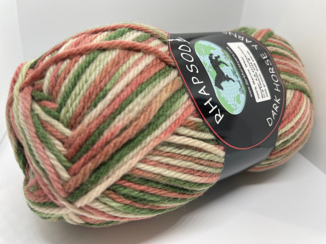 Dark Horse Yarns Rhapsody #153 Russet, Pine Green, Cream 100% Merino ...