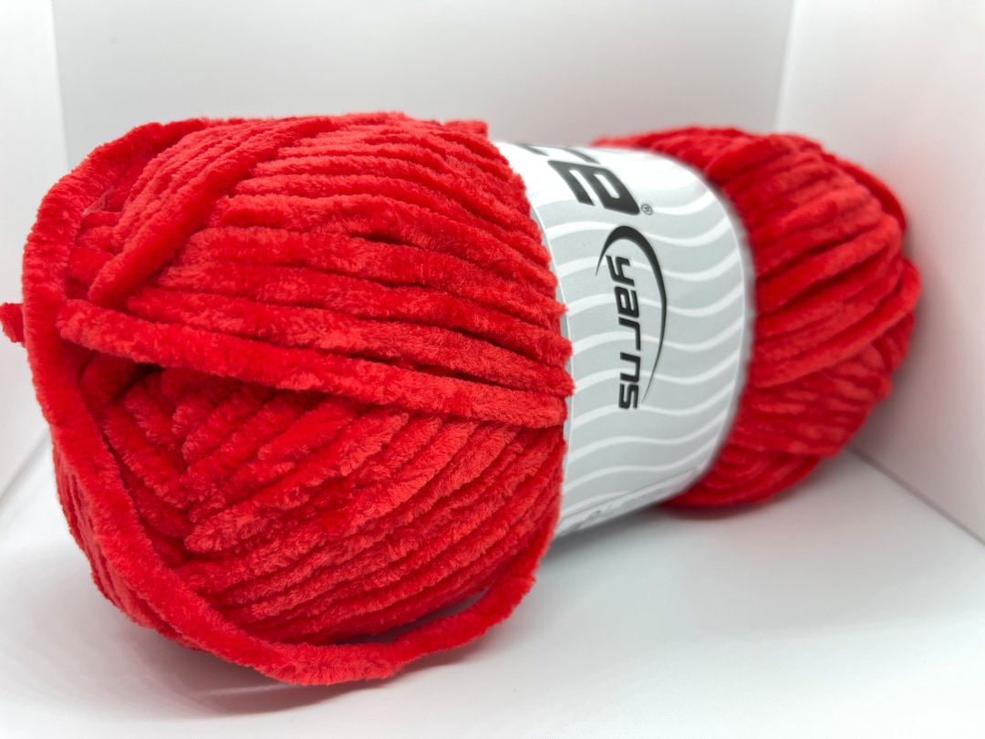 Red Chenille Baby 54167 Ice Yarns Bulky Chenille Yarn 100 Grams 131 Yds ...
