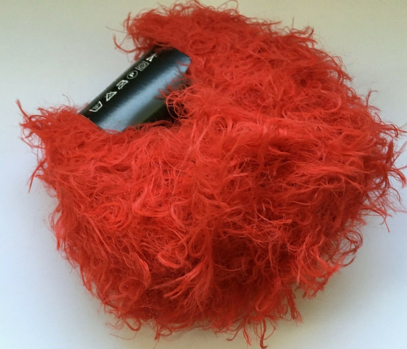 Dark Horse Yarns Kitten Really Red Eyelash Yarn Soft Nylon 50 - Etsy