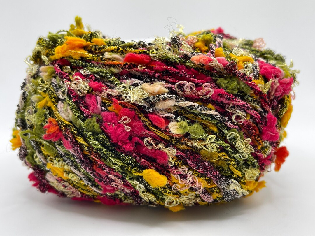 Berlini Malibu Yarn 87 Tulips - Canary Green Red Pink + With Hints of ...