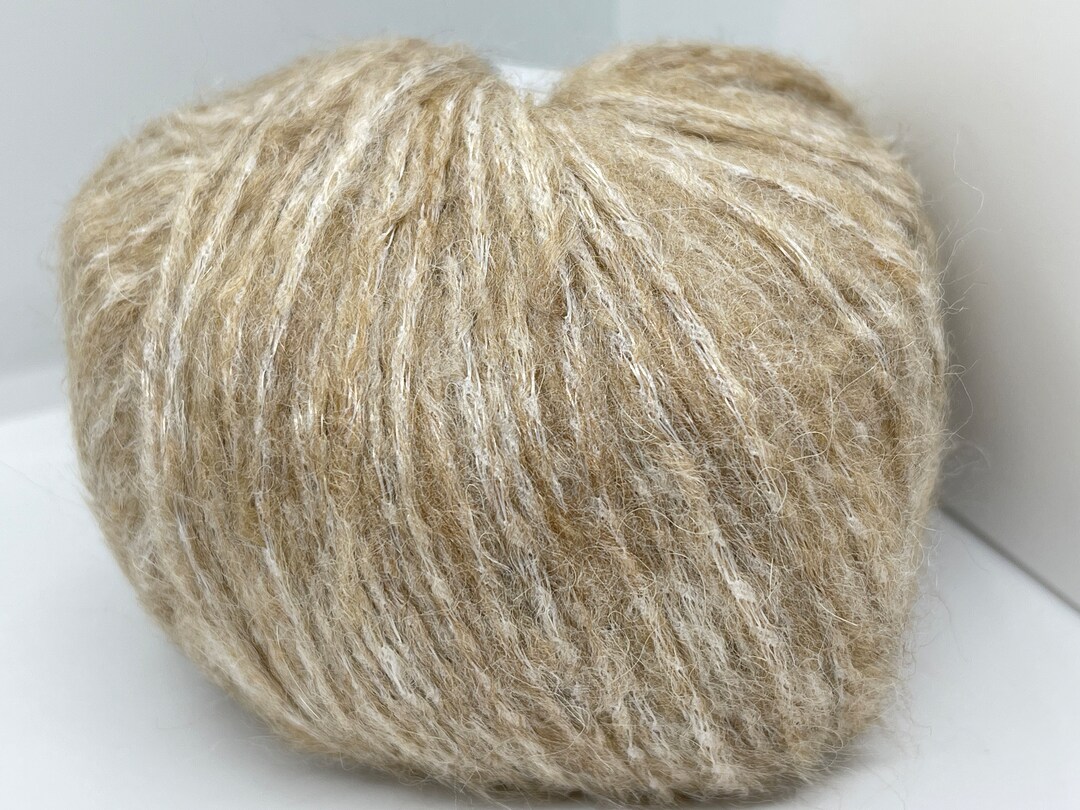 Beige Medley Fuzzy Yarn #69363 Ice Yarns Sale Winter Wool Acrylic Nylon ...