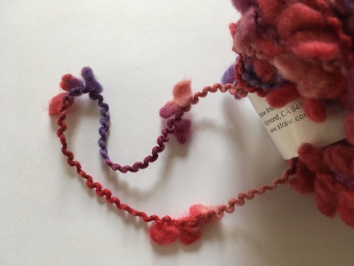 Crystal Palace Yarns Nubbles 408 Red Orchid Wool Bobbles on a - Etsy