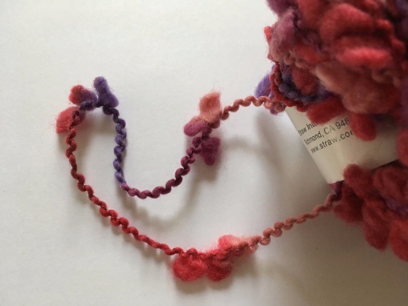 Crystal Palace Yarns Nubbles 408 Red Orchid Wool Bobbles on a - Etsy