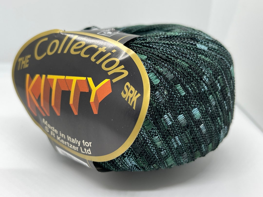 SRK Collection Kitty Ladder Ribbon Yarn 112N Greens With Blue and Grey ...
