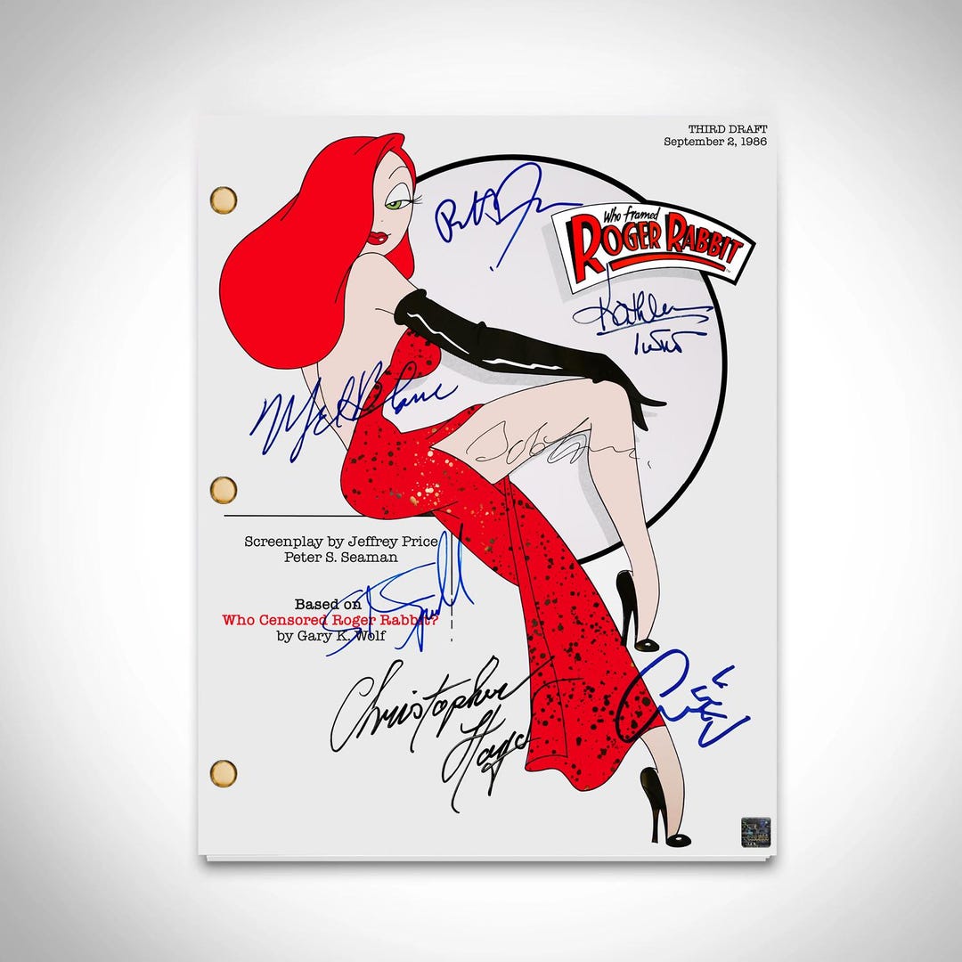 Roger Rabbit Script Limited Signature Edition Custom Frame - Etsy