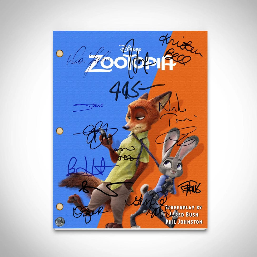 Zootopia Script Limited Signature Edition - Etsy