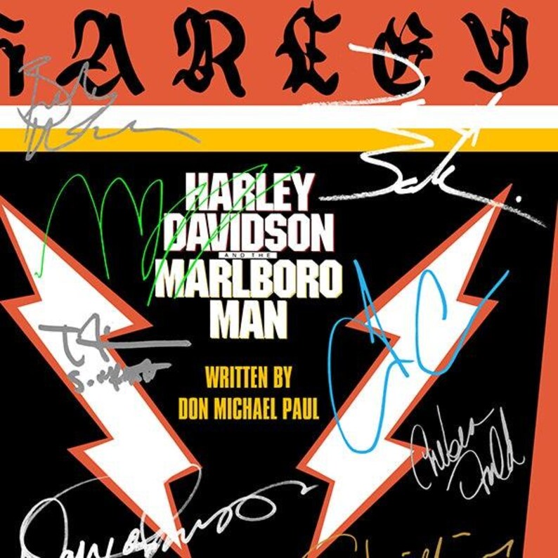 Harley Davidson and the Marlboro Man Script Limited Signature - Etsy