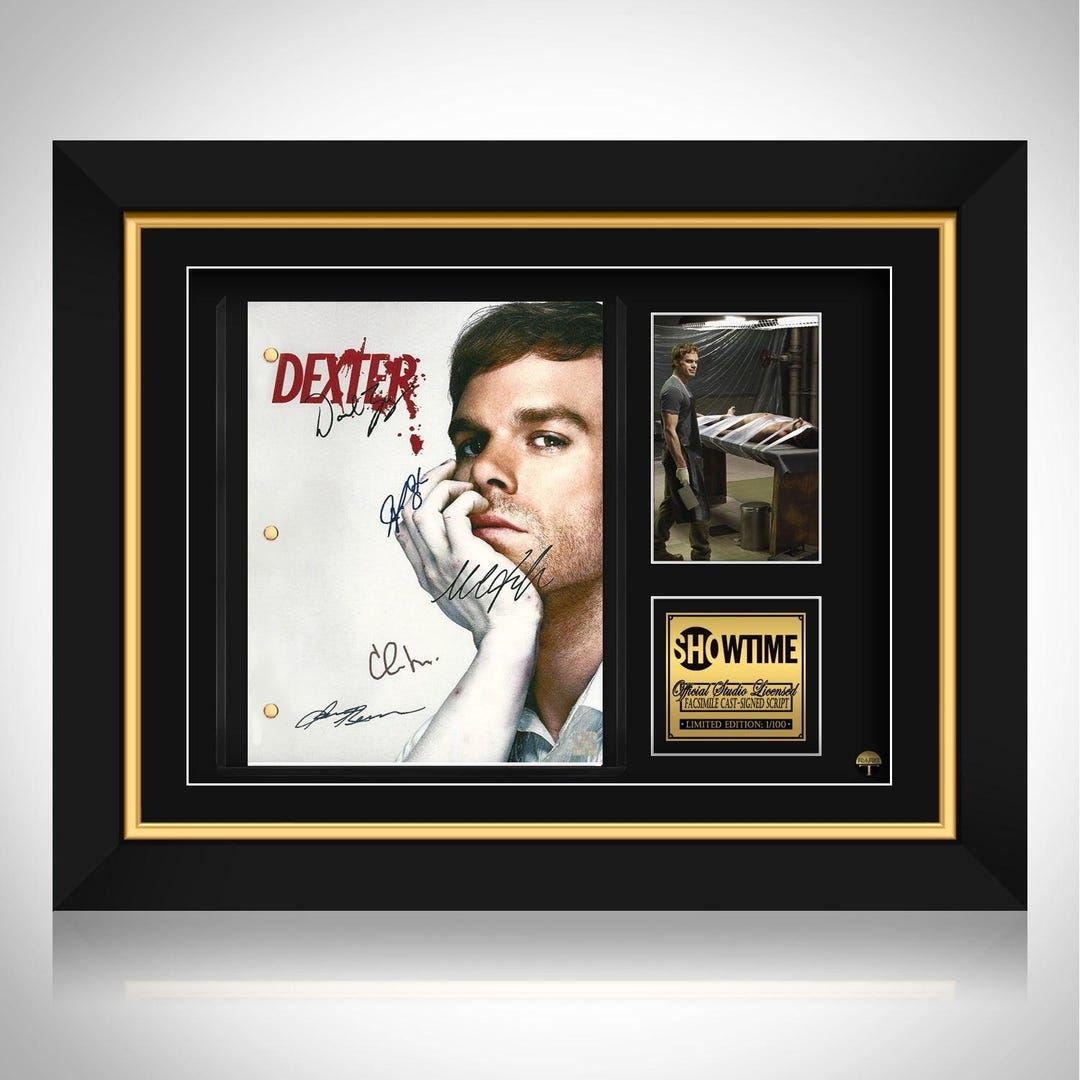 Dexter TV Show Script Limited Signature Edition Custom Frame - Etsy