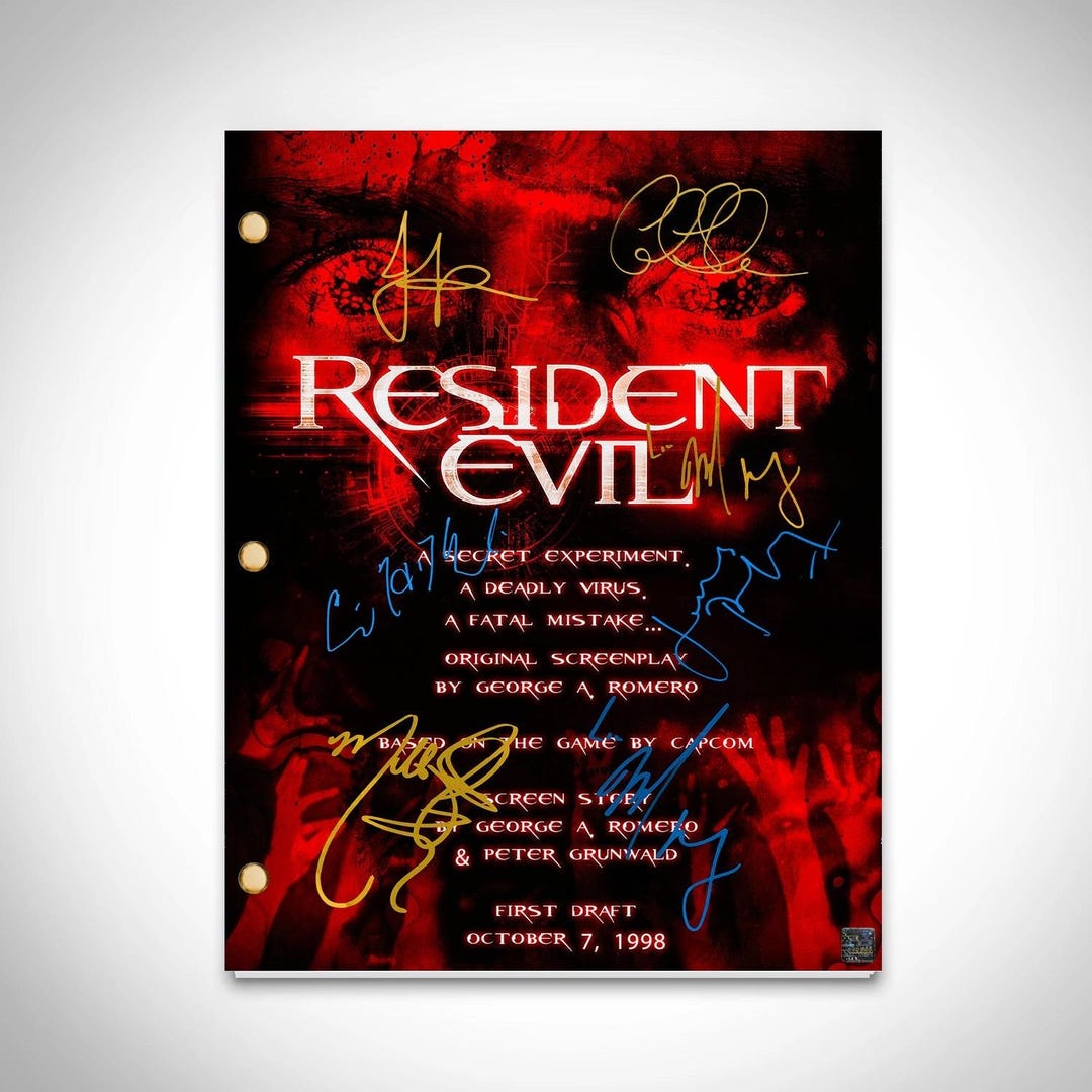 Resident Evil Script Limited Signature Edition Custom Frame - Etsy