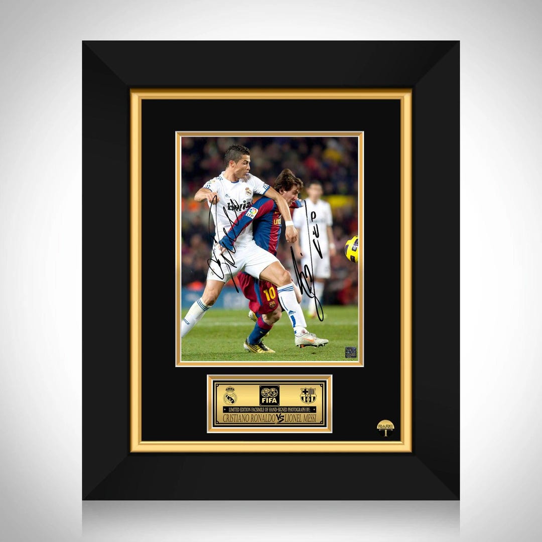 Cristiano Ronaldo Vs Lionel Messi Epic Rivalry Photo Limited Signature ...