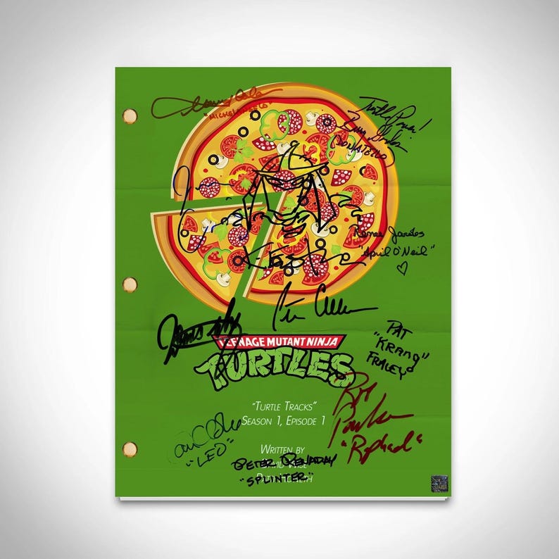 Teenage Mutant Ninja Turtles 1987 Script Limited Signature Edition - Etsy