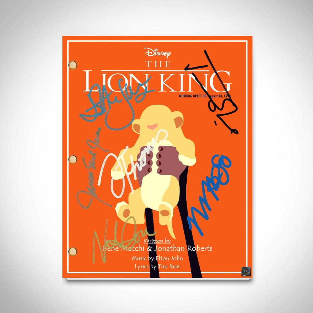 The Lion King (1994) Script Limited Signature Edition - Etsy