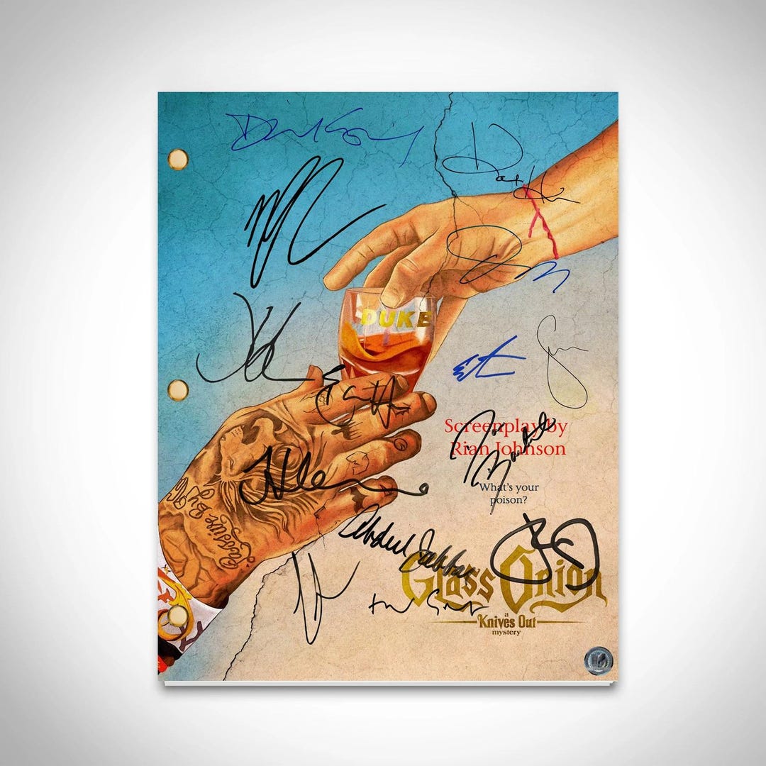 Glass Onion: A Knives Out Mystery Script Limited Signature Edition - Etsy