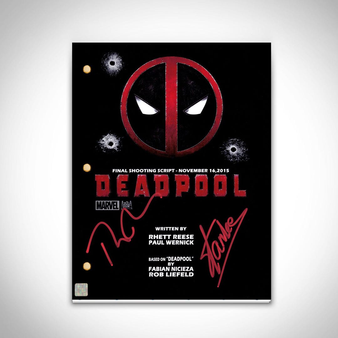 Deadpool Movie Script Limited Signature Edition - Etsy