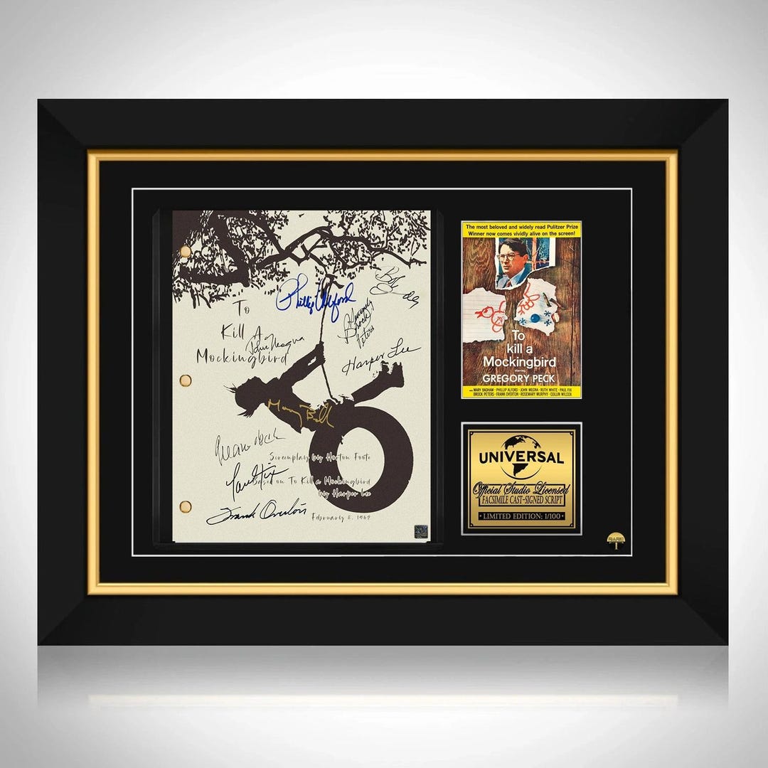 To Kill A Mockingbird Script Limited Signature Edition Custom Frame - Etsy