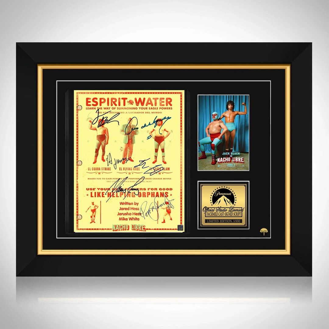 Nacho Libre Script Limited Signature Edition Custom Frame - Etsy