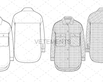 Puffer Coat Flat Illustrator Sketch - Etsy