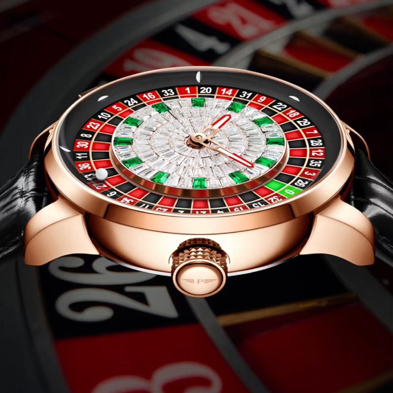 Luxury Crystal Roulette Watch: Spinning Wheel Gambling Design - Etsy