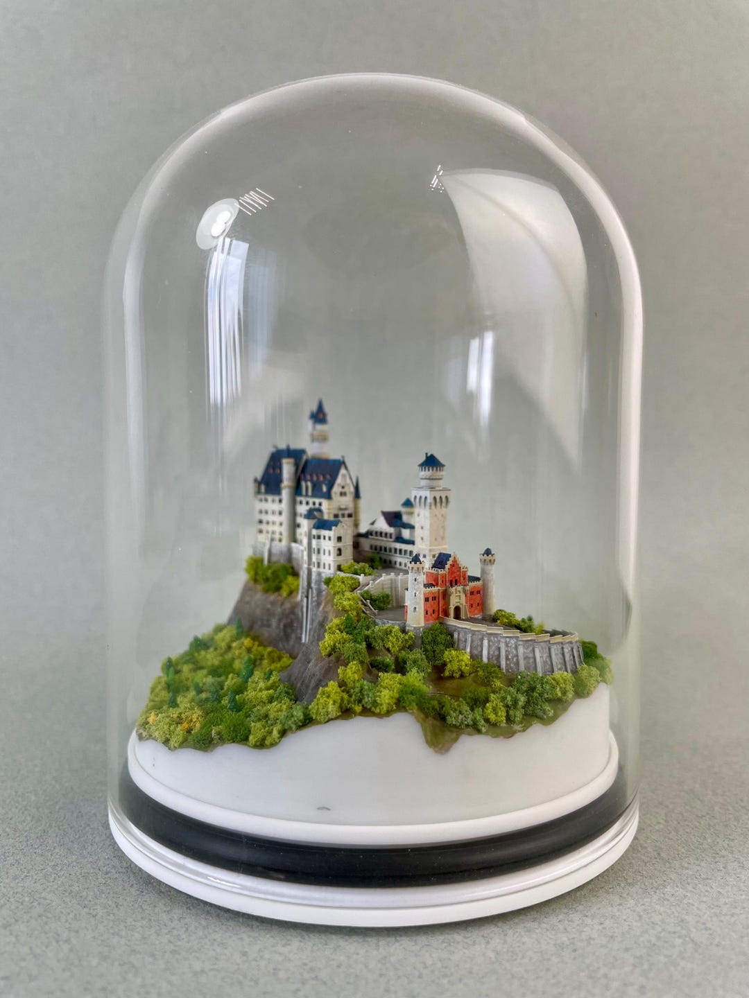 Miniature Neuschwanstein Castle in a Glass Dome - Etsy