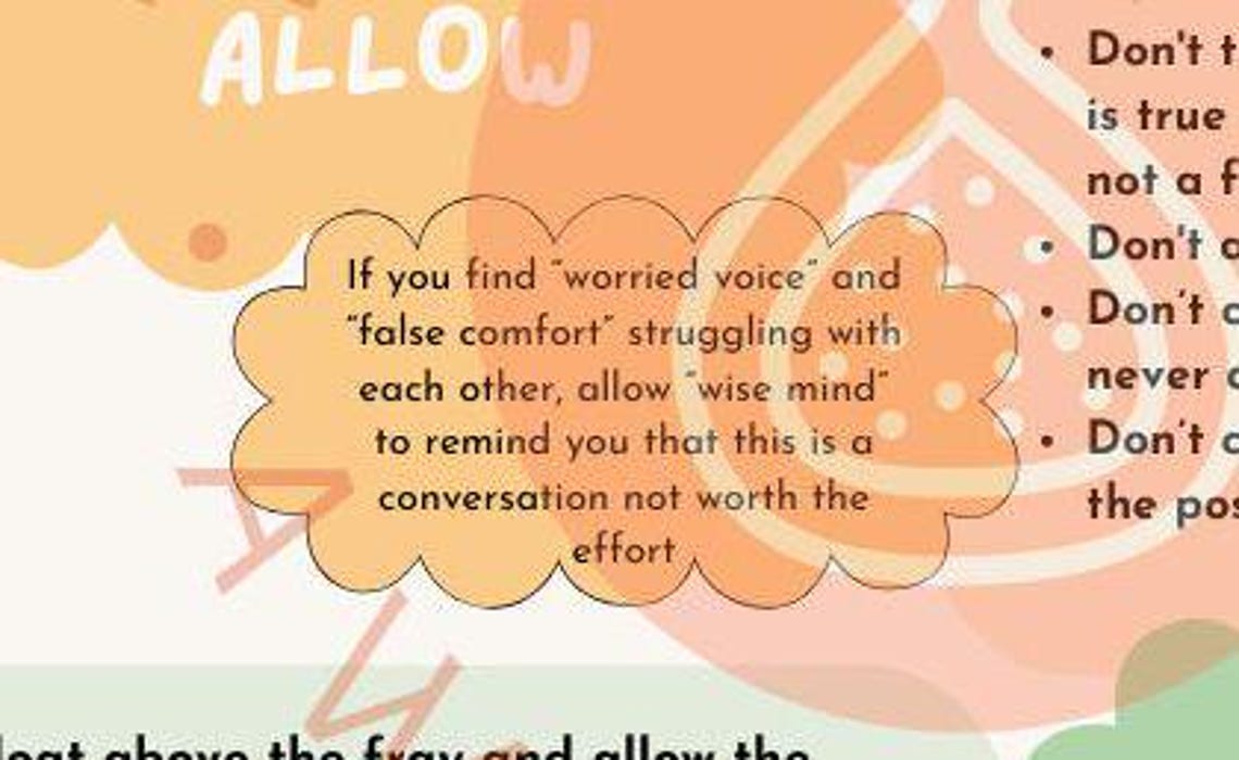 Intrusive Thought Coping Skills Infographic Rainbow (great for ...