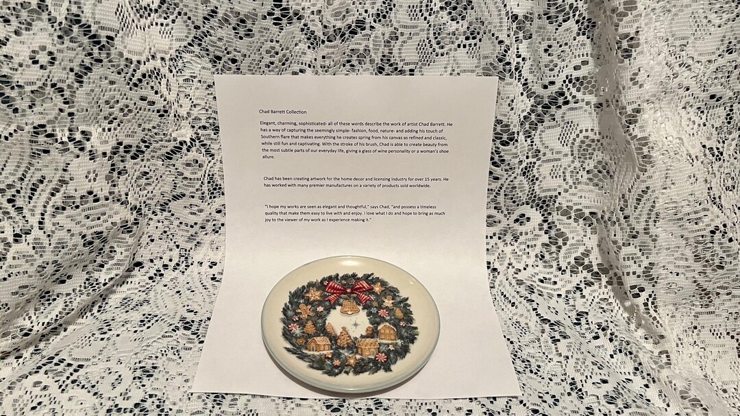 Chad Barrett Collectible Gingerbread Plate - Etsy