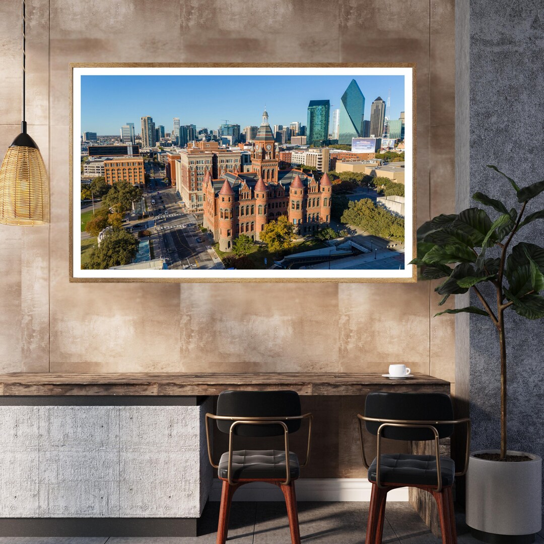 Colorful Print of Dallas Old Red Courthouse | Original Photography Wall ...