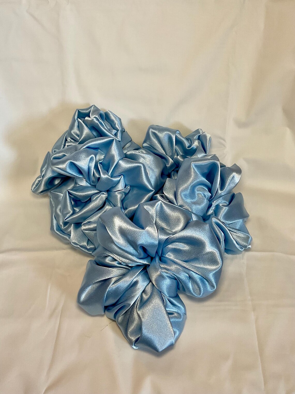 XL Cinderella Blue Satin Scrunchie - Etsy