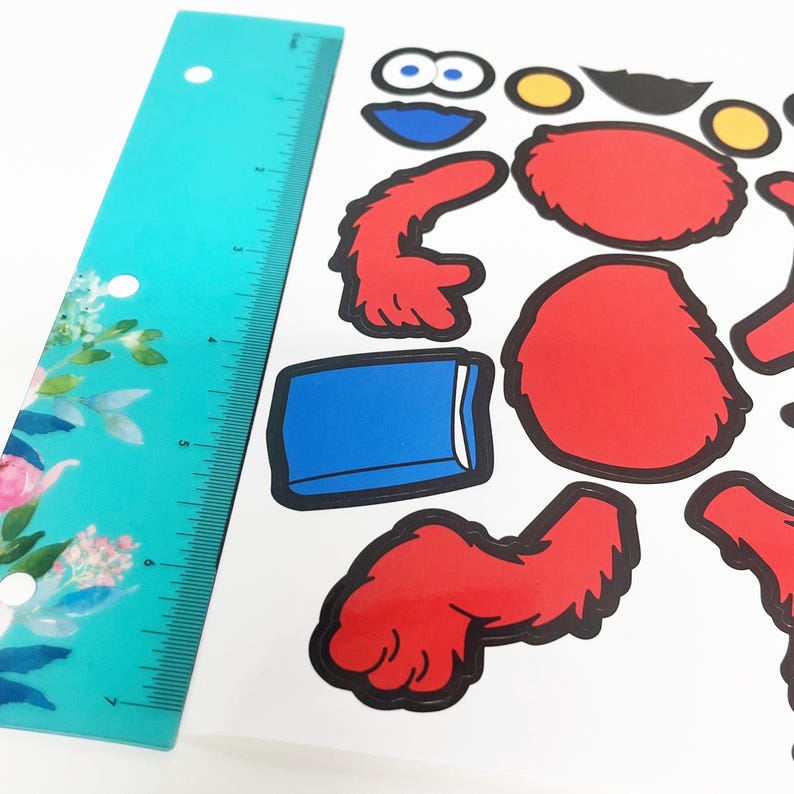 Sesame Street Elmo Build a Character Sticker Sheet - Muppets Jim Henson ...