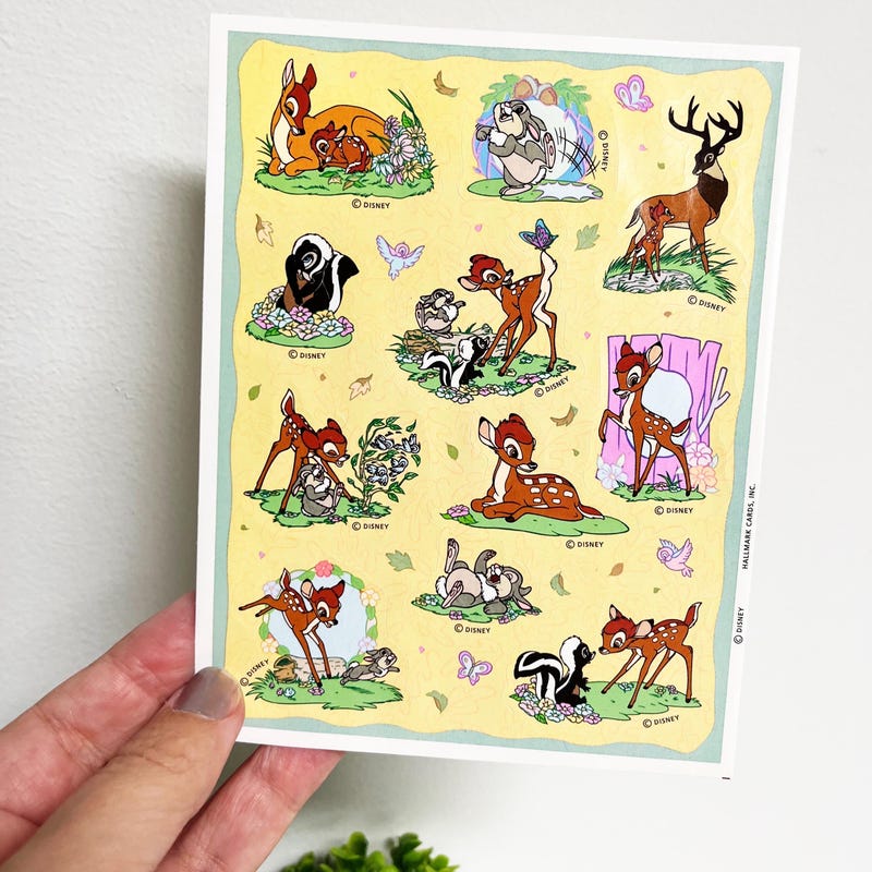 Vintage Bambi Stickers - Etsy