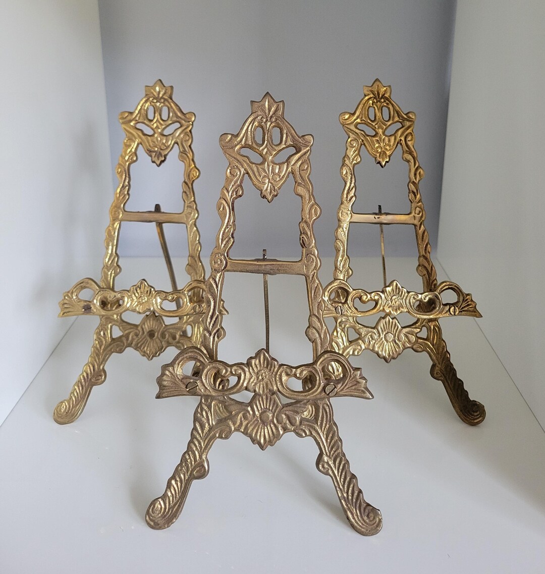 Vintage Brass Easel Picture Frames Made in India - Etsy