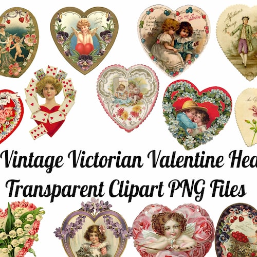 25 Vintage Retro Valentine's Day Card Images Clip Art - Etsy