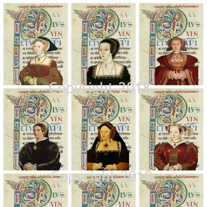 Printable 6 Wives of Henry Viii Collage Sheets Instant Digital - Etsy