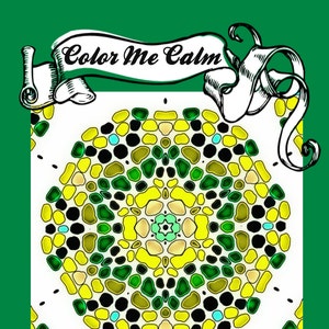Color Me Calm 30 Kaleidoscope Design Patterns Coloring Book for Adults ...