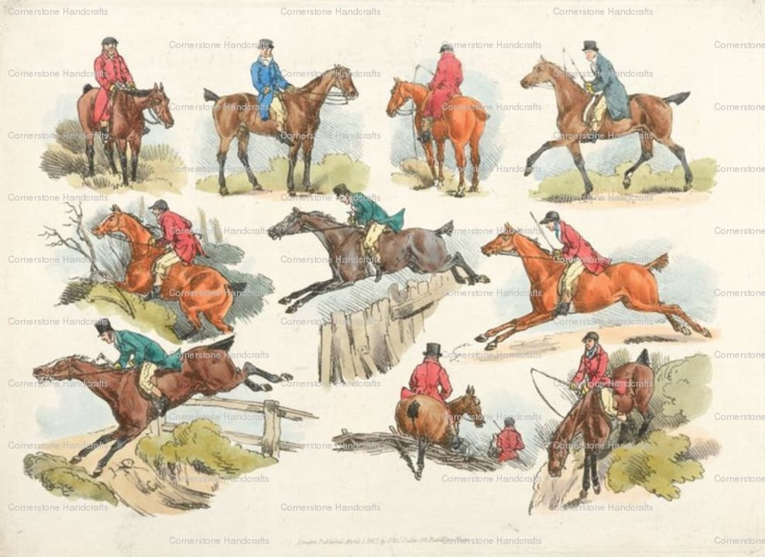 Collage Sheet Vintage Hunting 103 Instant Digital Download - Etsy