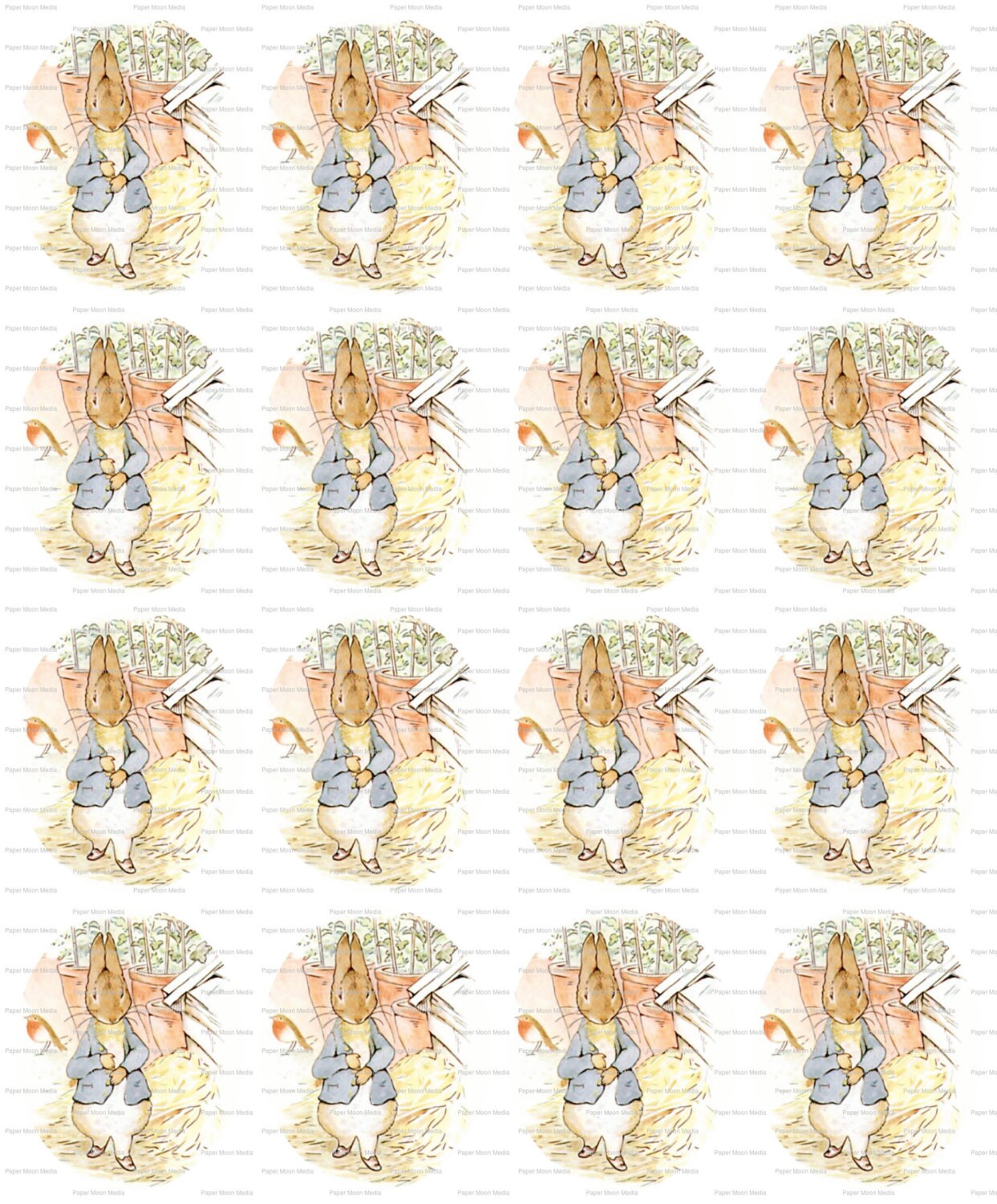 Peter Rabbit Beatrix Potter Digital Print Oval Collage | Etsy