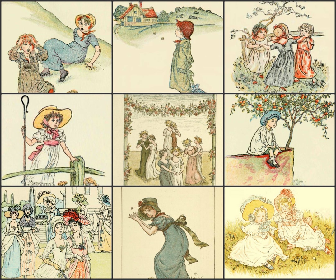 Over 400 Images by Kate Greenaway Children's Nursery Artwork and Book ...