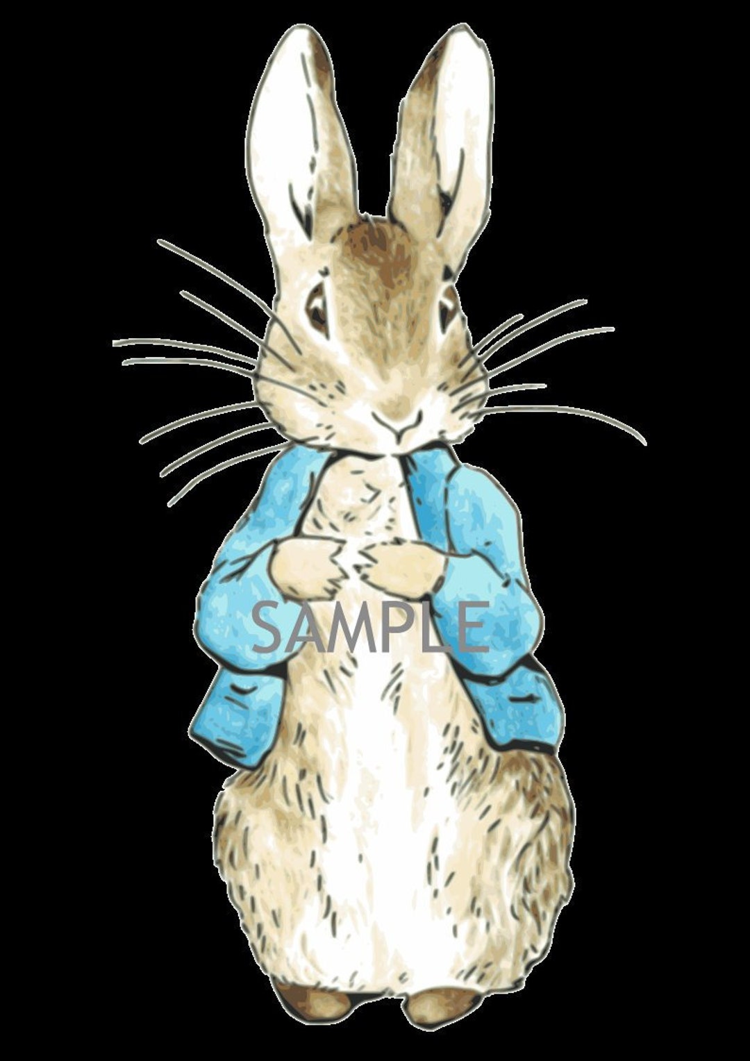Peter Rabbit 8 X 10" Vector Graphic PNG Transparent File Nursery Decor ...