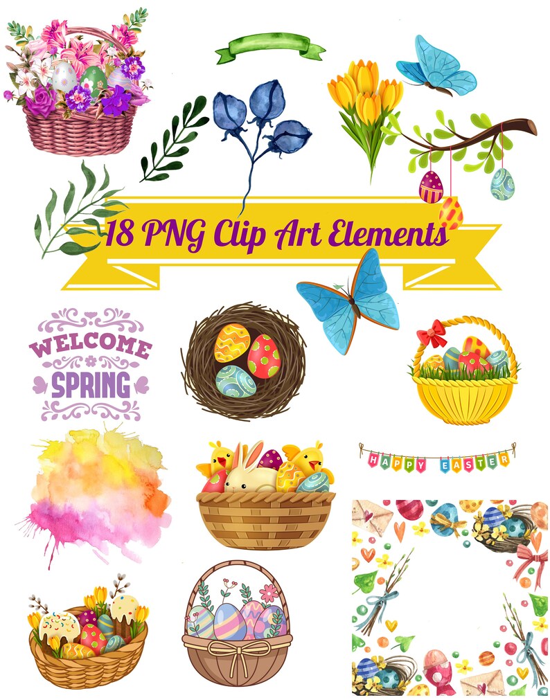 Peter Rabbit Easter ClipArt Transparent PNG Files Instant | Etsy