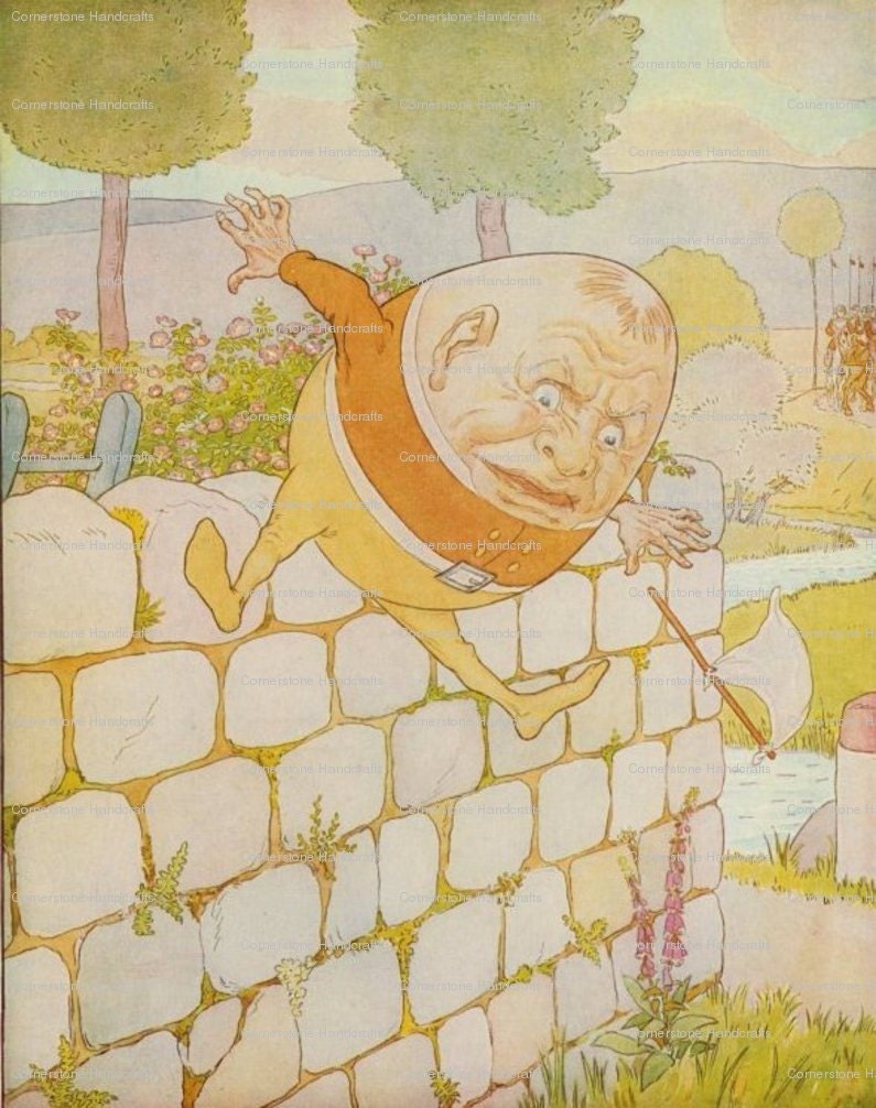 5 VINTAGE Nursery Rhyme Art Prints Instant Digital Download - Etsy