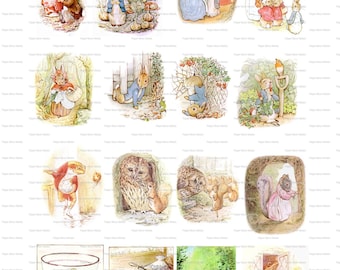 Set of 5 Beatrix Potter Jemima Puddle Duck Digital Collage | Etsy