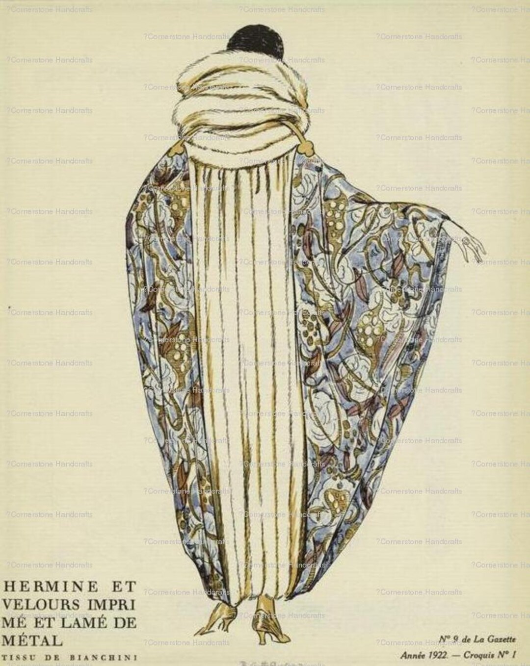 5 Vintage French Fashion Magazine Collage Images Instant Digital