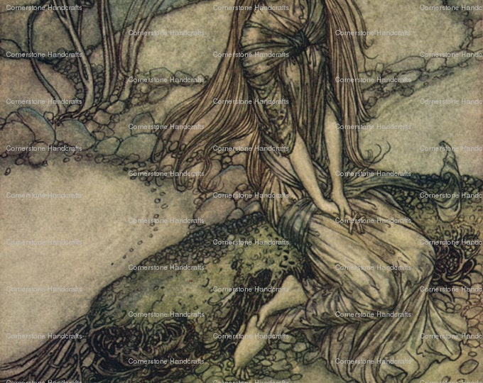 Famous Arthur Rackham RAINBOW Mermaids. VINTAGE Fairy Tale DIGITAL ...