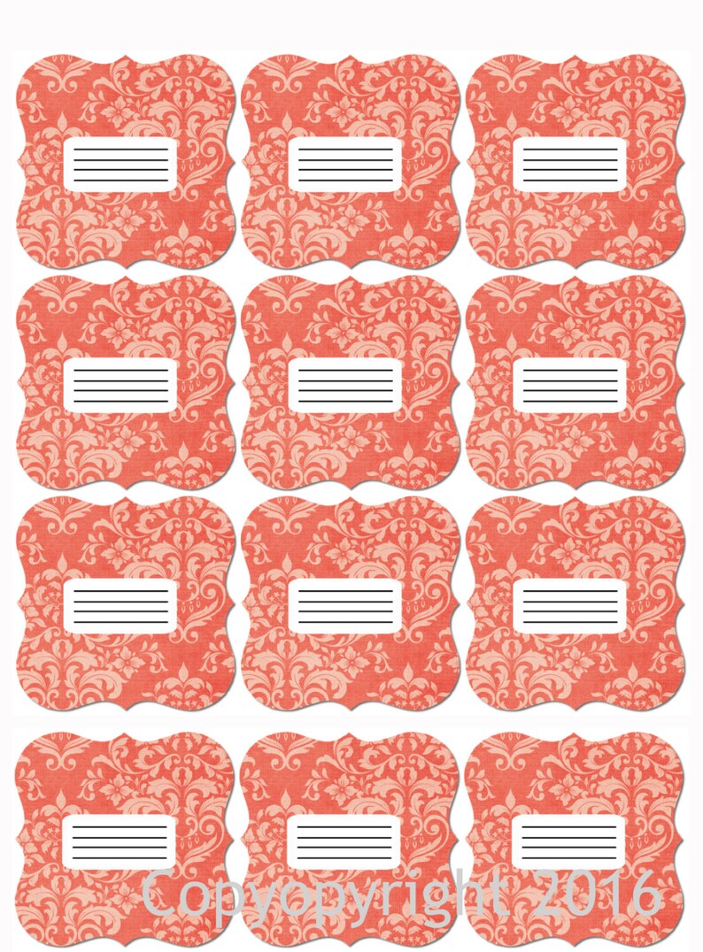 Red Labels in Large and Small Sizes Instant Digital Download - Etsy