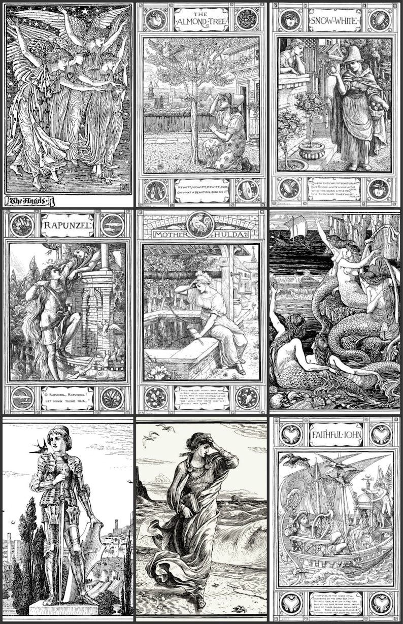 Bundle of 15 Instant Digital Download Fairy Tale Coloring Book | Etsy